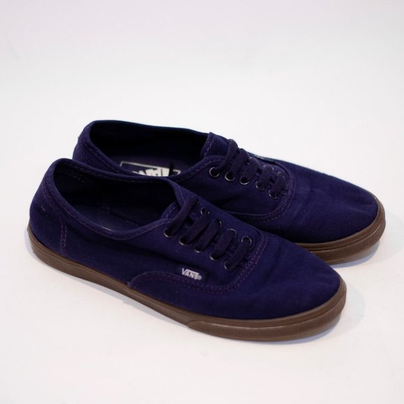Vans | Shoes | Vans Dark Blue Authentic Lo Pro Shoes Wgum Sole | Poshmark